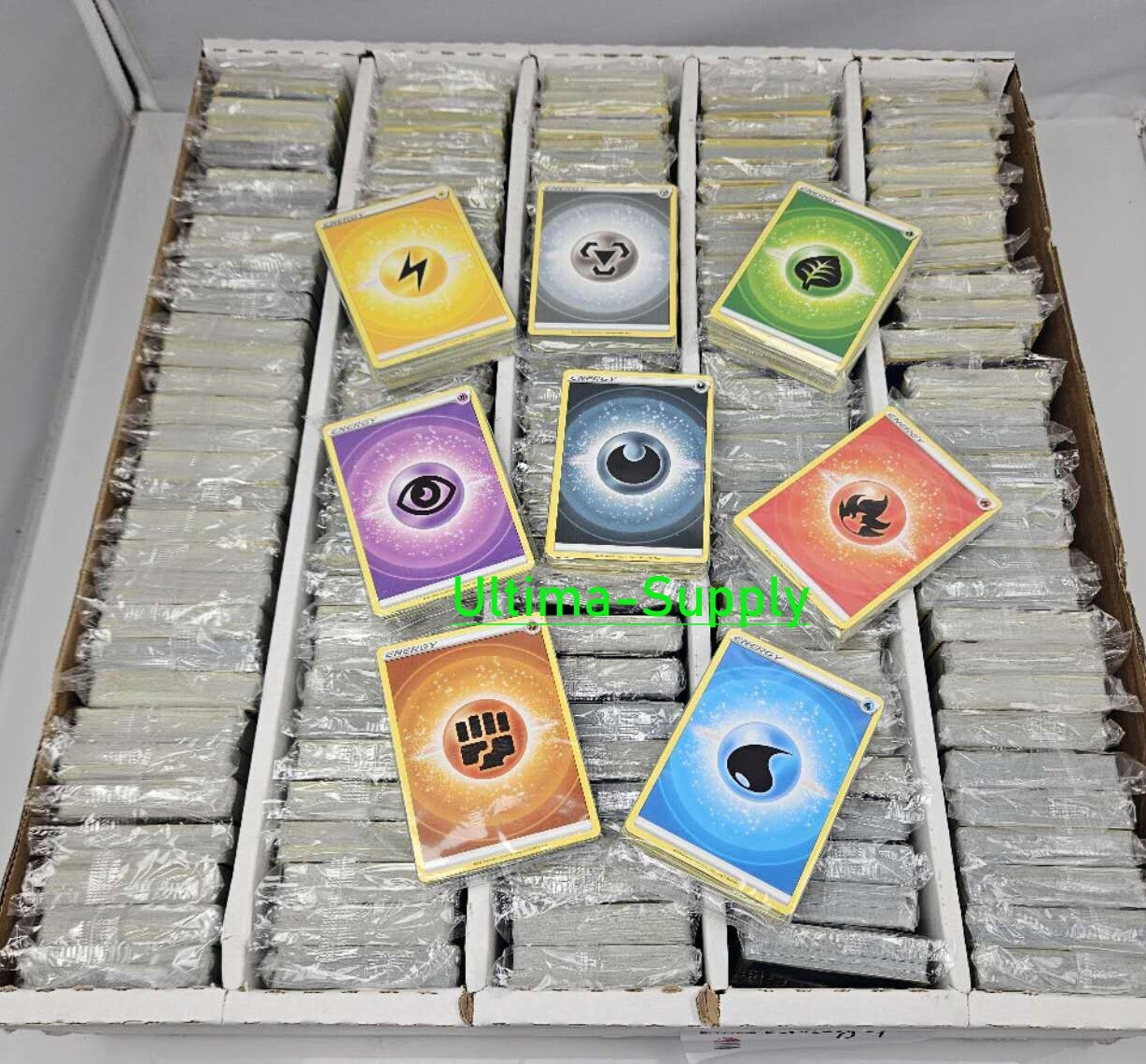 500 Pokemon Trading Card Basic Energy Lot Deck builder Bulk w/50 Holo ...