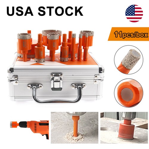 11pcs/box Diamond Core Drill Bits Set for Marble Tile Ceramic Triangle ...