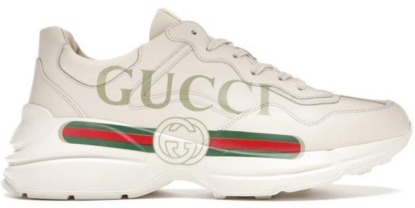 Gucci Rhython Leather Sneaker Logo for sale | eBay