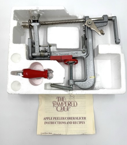 Pampered Chef Apple Peeler Corer Slicer Vintage in Original Box w ...