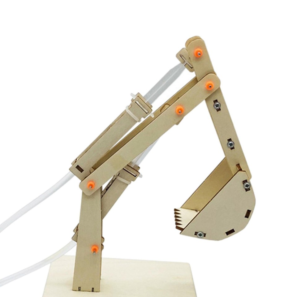 Hydraulic Excavator Kit DIY Science Experiment Wooden Puzzles for Kids ...