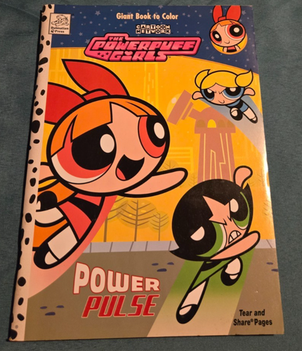 VINtage 2003 Powerpuff Girls power pulse giant book to color tear share ...