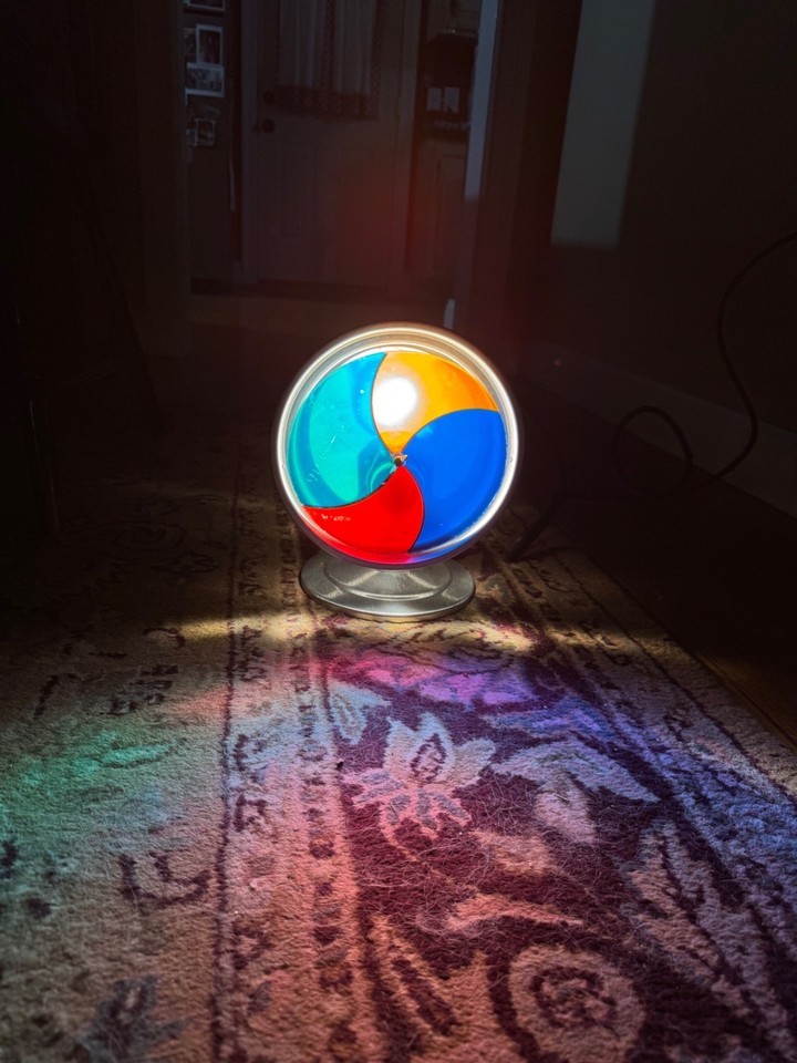 vintage evergleam satalite rotating 4 color light motor driven in ...