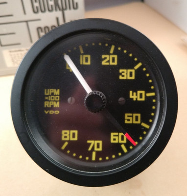 VDO Jet Cockpit Series 8000 RPM Tachometer Gauge VW Volvo Porsche ...