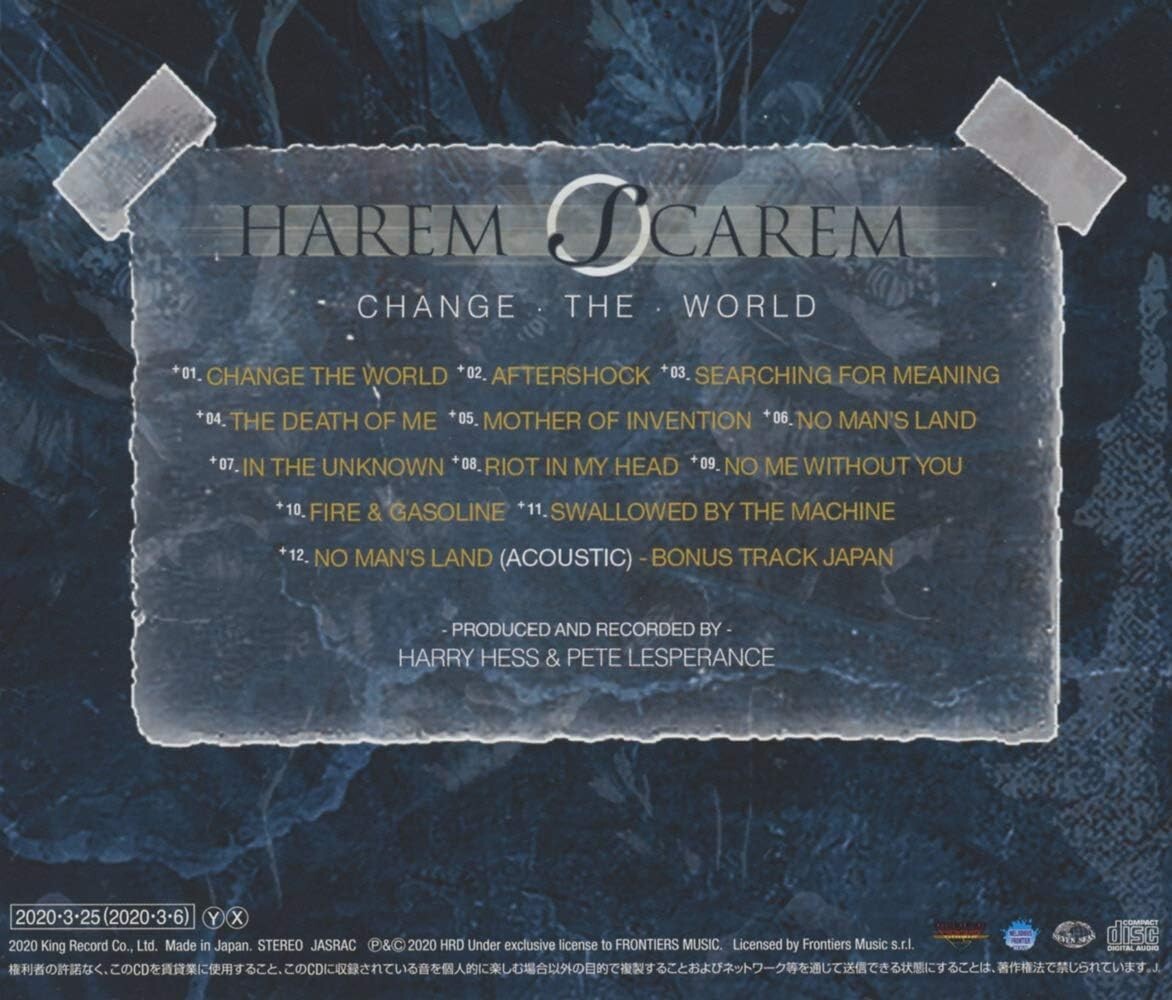 HAREM SCAREM Change The World + 1 CD Blind Vengeance First Signal ...