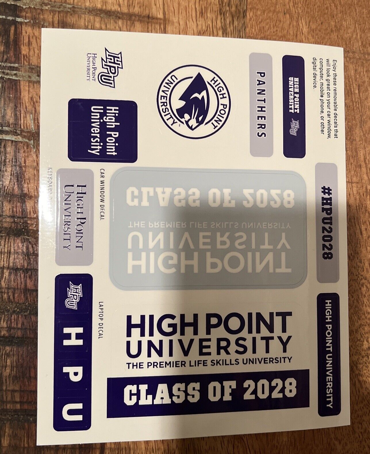 High Point University Class Of 2028 Vinyl Decal Stickers | eBay
