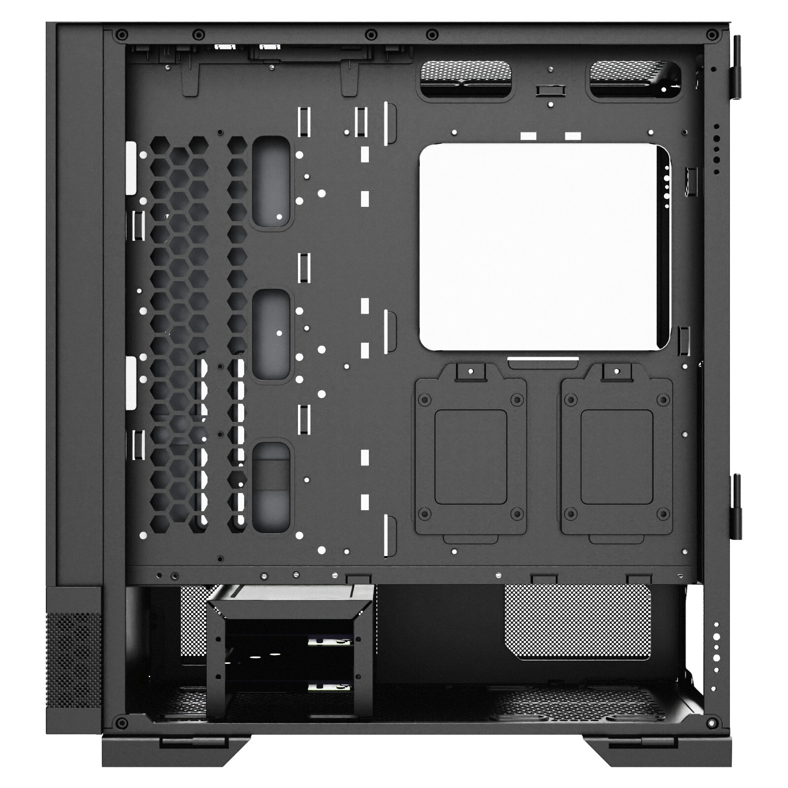 PC Gaming Computer Case ATX E-ATX, iONZ KZ-V, Tempered Glass Aether ...