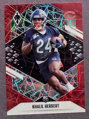 2021 Khalil Herbert Phoenix Rookie Red Velocity Parallel /285 Bears RB ...