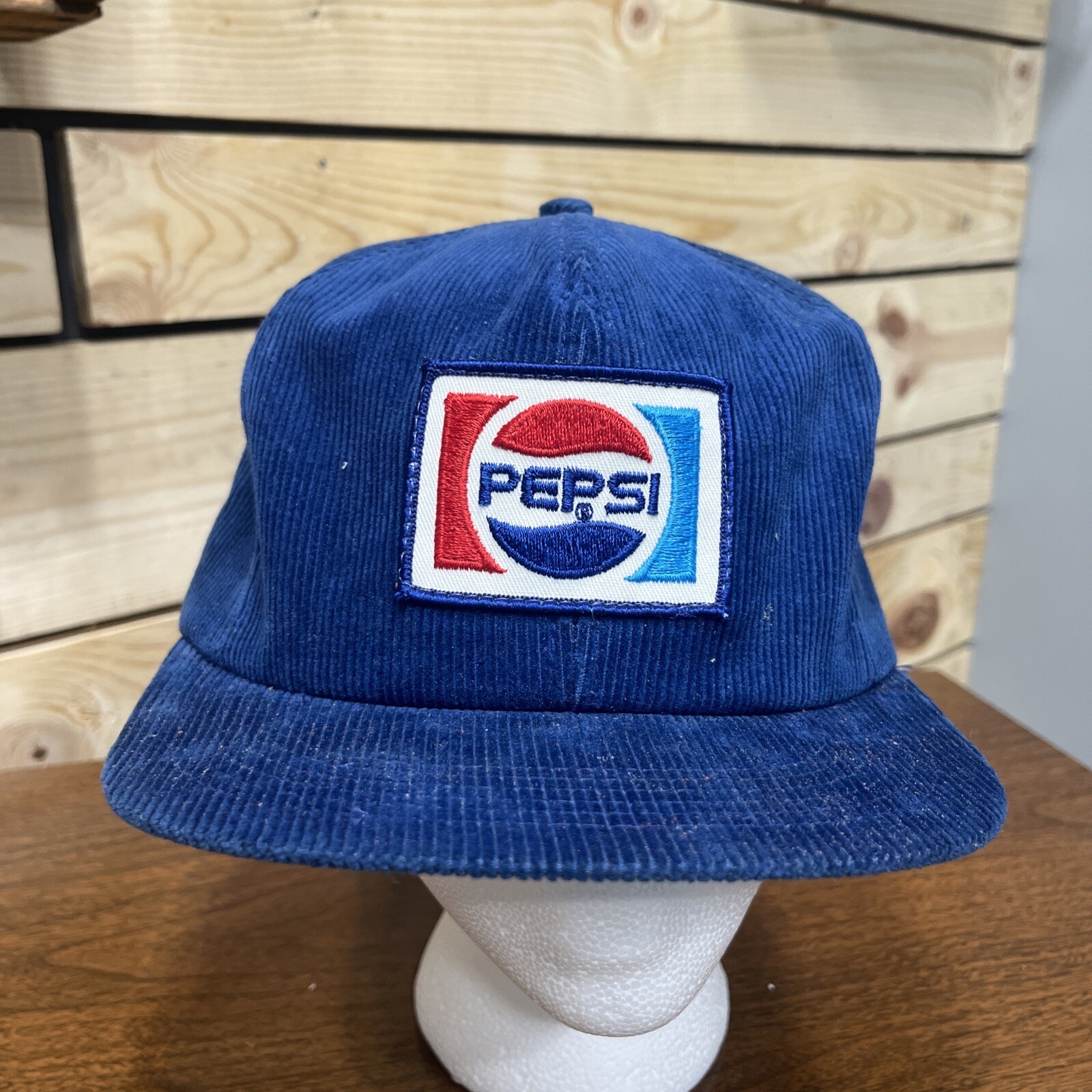 Vintage PEPSI 70s 80s USA Made K-Product Corduroy Hat Cap Snapback Cola ...