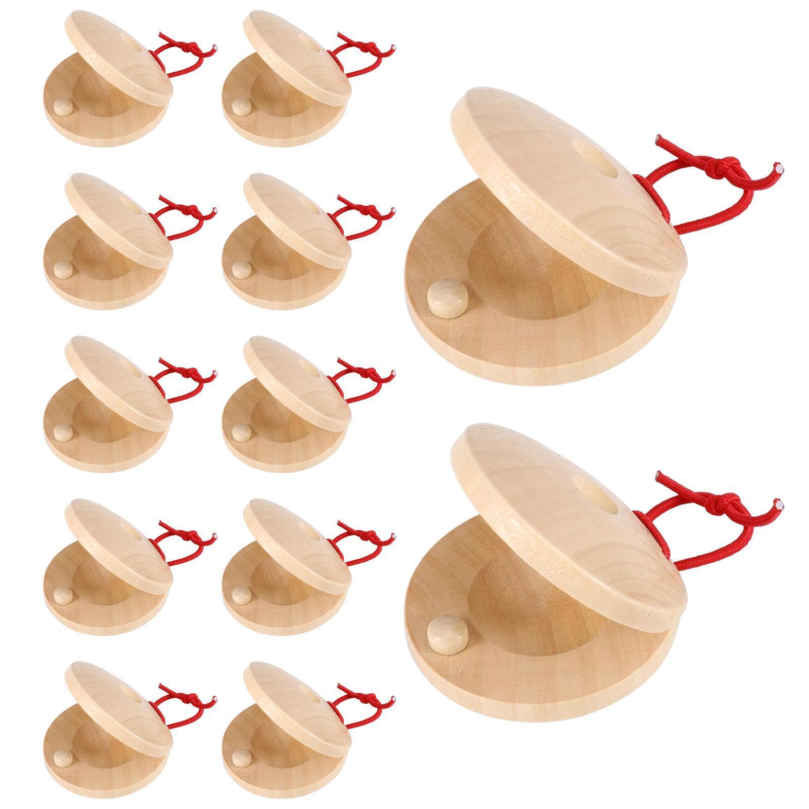 12Pcs Wooden Percussion Instrument Clapper Board for Toddlers Children ...