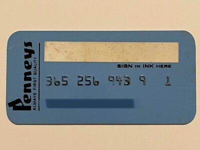 Vintage JC Penney Credit Card Penneys princess size | eBay
