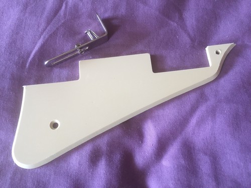 Gibson Epiphone LP Cream Pickguard Scratchplate with Chrome Bracket ...