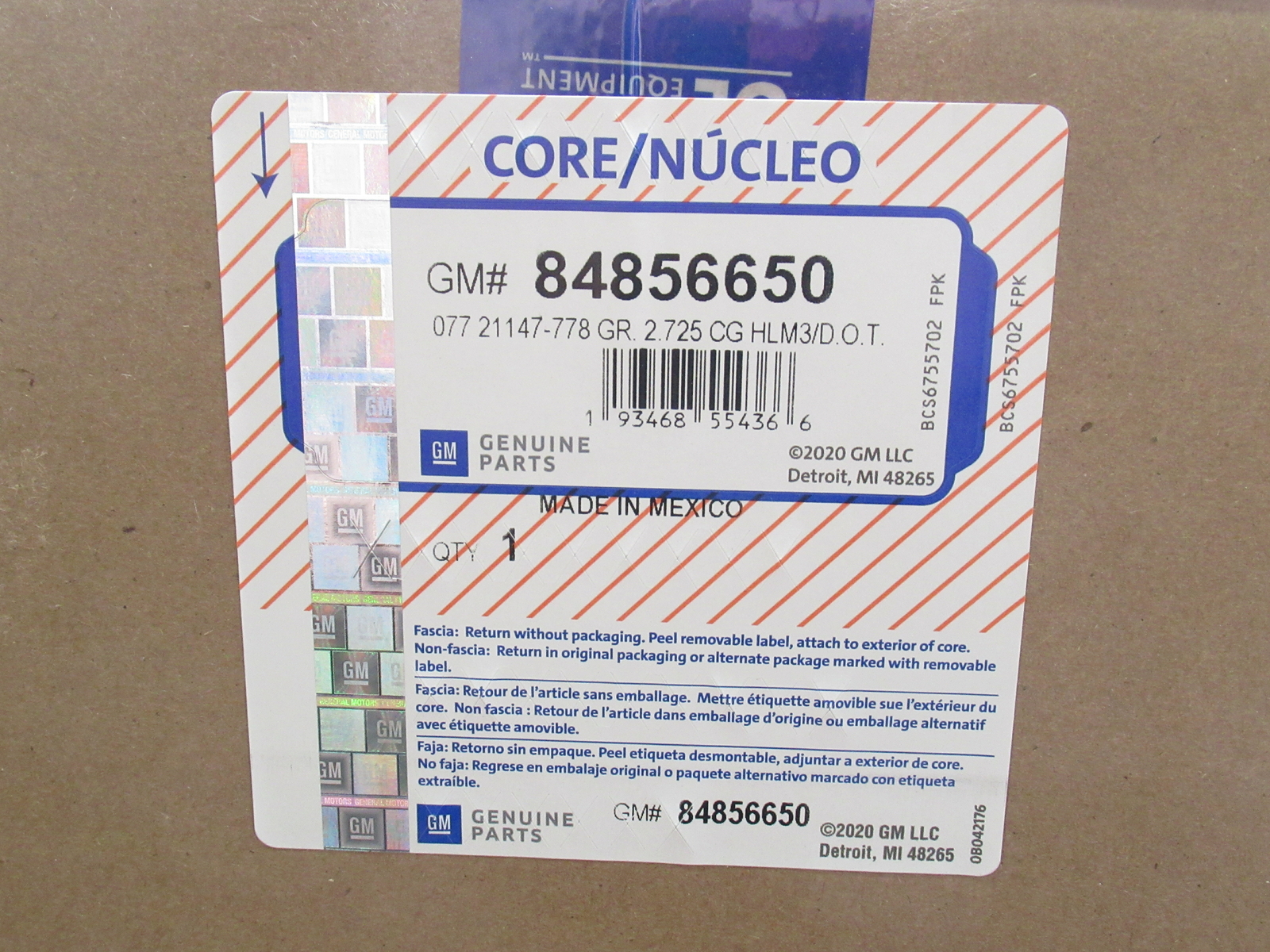 Genuine OEM GM 84856650 Driver Side Lamp | eBay