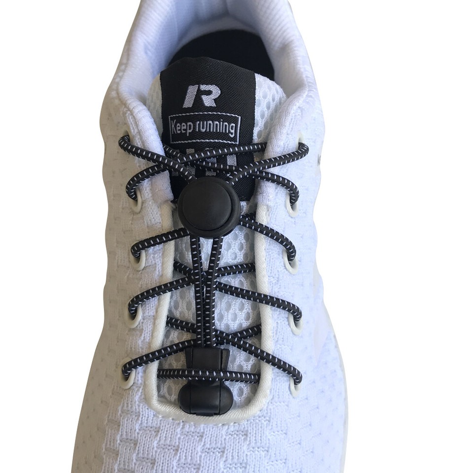 3 pair No Tie Elastic Shoelaces Lock Laces Shoe Strings Sports w ...