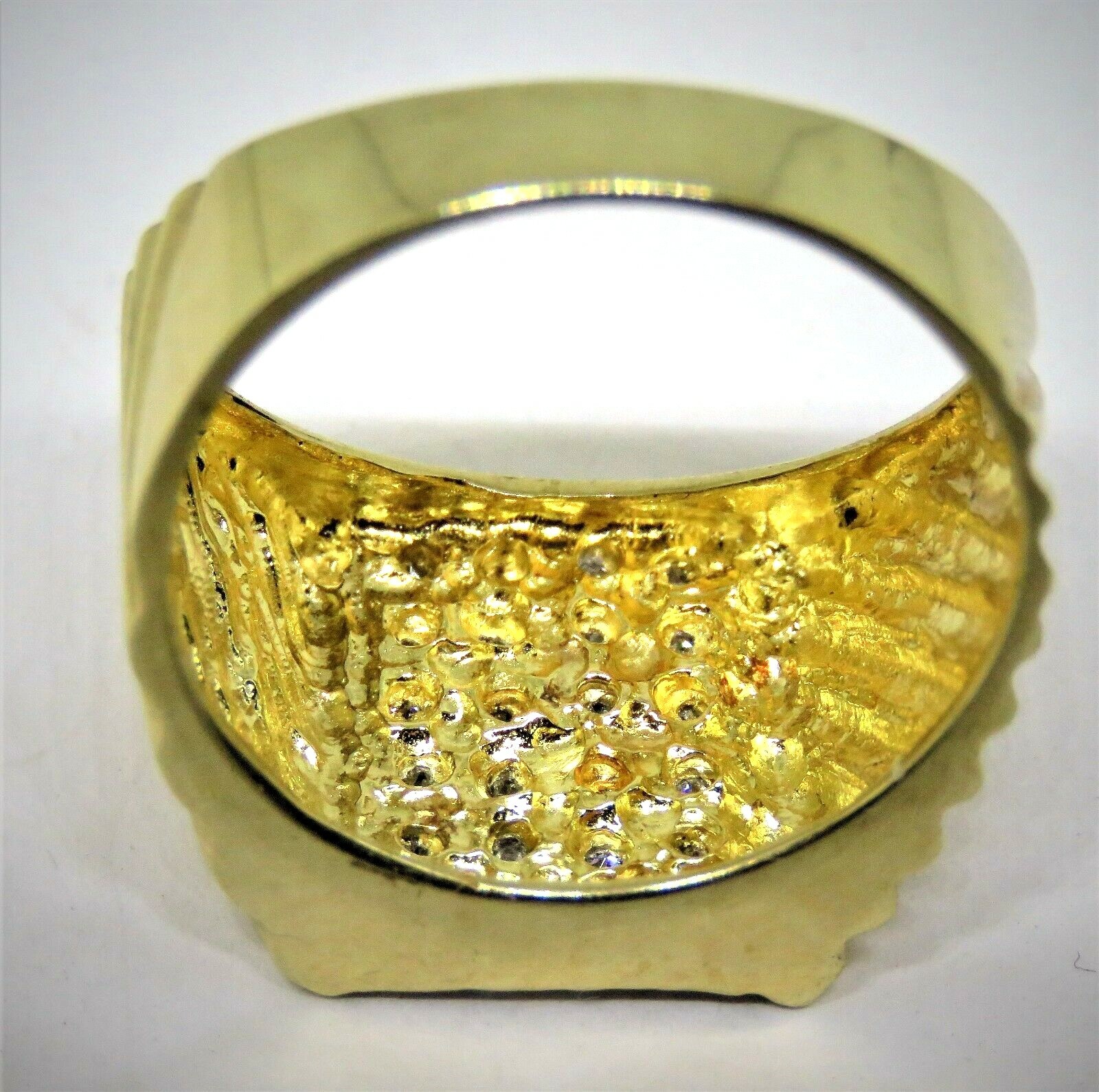 MENS GENUINE DIAMOND Kentucky CLUSTER RING, 10K YELLOW GOLD ,SIZE 10.25 ...