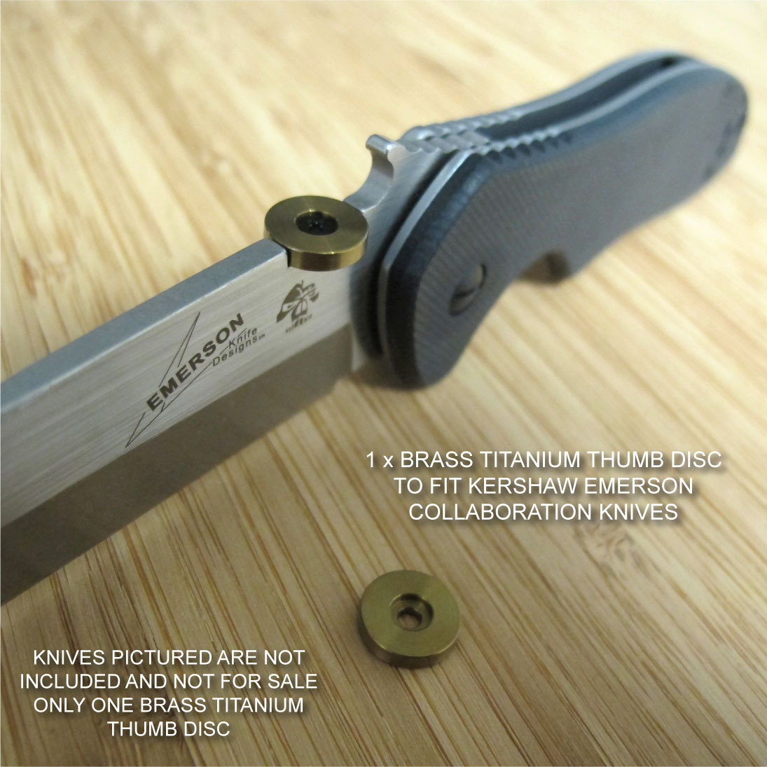 Kershaw Emerson CQC-1K 2K 3K 4K 5K 6K 7K 8K Knife Titanium Thumb Disc ...