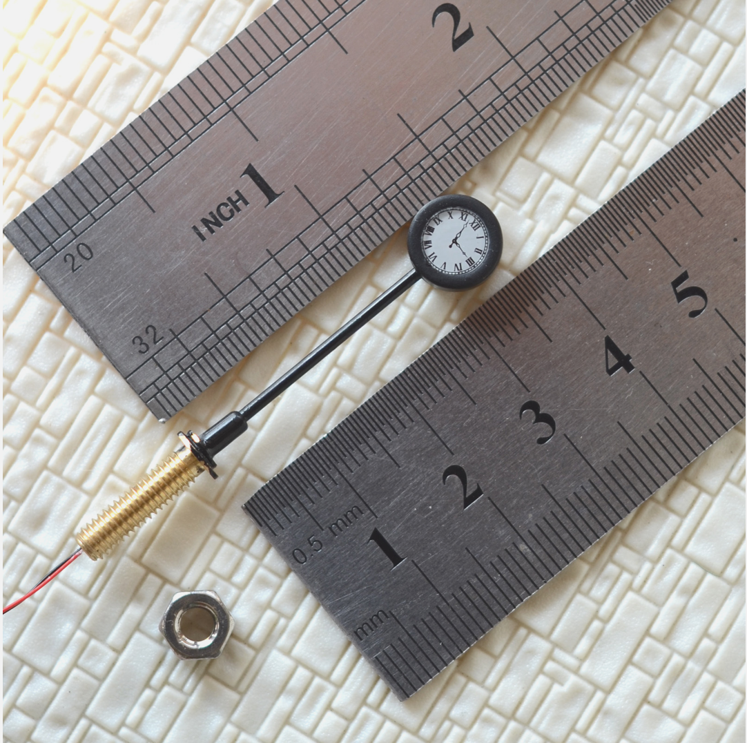 4 x HO scale model railroad antique station platform clock LED street ...