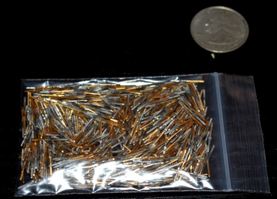 1oz. IDE HEADER scrap GOLD PLATED PINS recovery frm. PRE2000 COMPUTER ...
