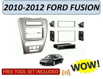 2010-2012 FORD FUSION CAR STEREO INSTALLATION DASH KIT, SILVER FINISH ...