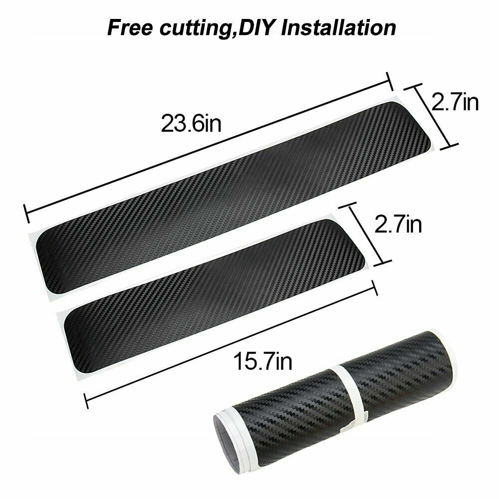 4x Black Door Scuff Sill Cover Panel Step Protector For Car Accessories ...