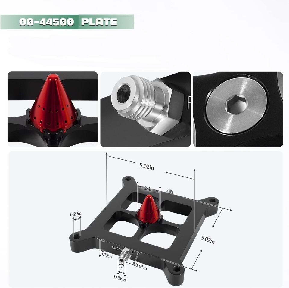 00-44500 Plate 2 Only Flows 600 HP Max for 4150 Flange Carbureted Style ...