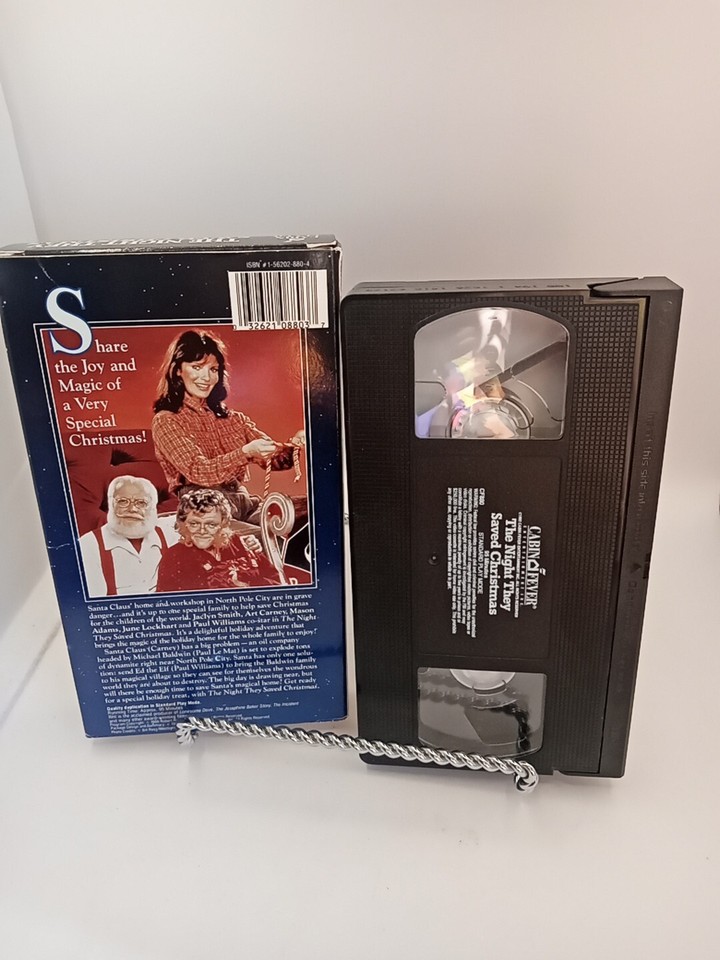 THE NIGHT THEY SAVED CHRISTMAS VHS HOME VIDEO JACLYN SMITH ART CARNEY ...