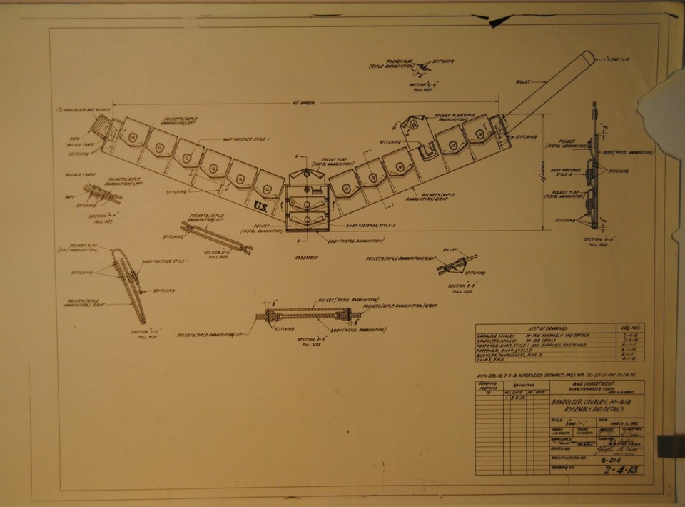 2850+ WW1/WW2 US plans schematic drawings of webbing, equipment, tools ...