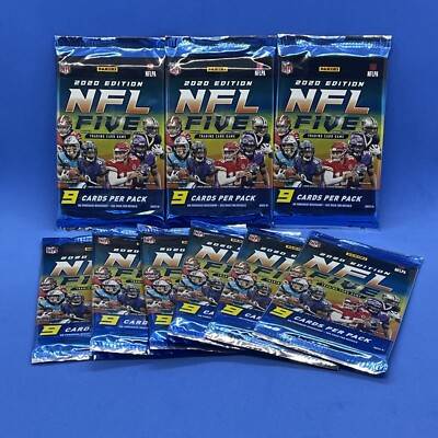 Panini 2020 Edition NFL FIVE Trading Card Packs-LOT of Nine(9)-Factory ...