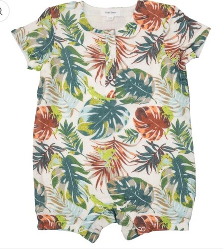 NWT ANGEL DEAR Muslin Tropical Tree Frog Palm Romper 3-6 Months | eBay