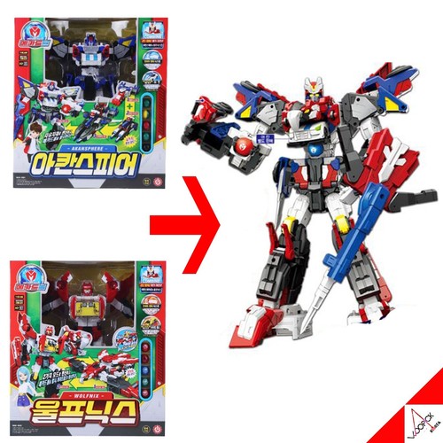Mecard Ball MEGA AKAN 2-Type Transformer Robot Set-AKANSPHERE WOLFNIX ...
