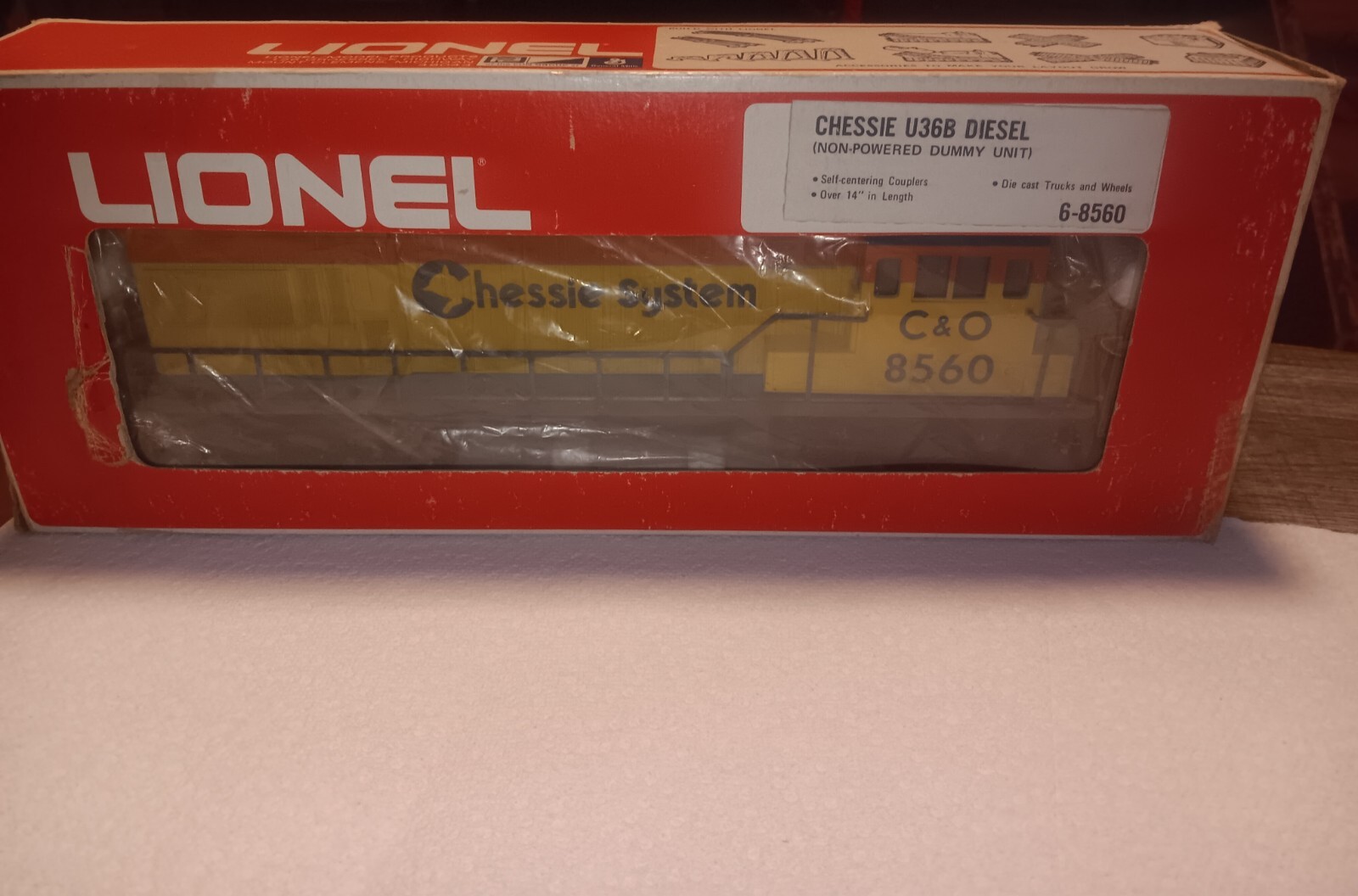 LIONEL 8560 CHESSIE SYSTEM U36B DIESEL ENGINE NON-POWERED DUMMY UNIT ...