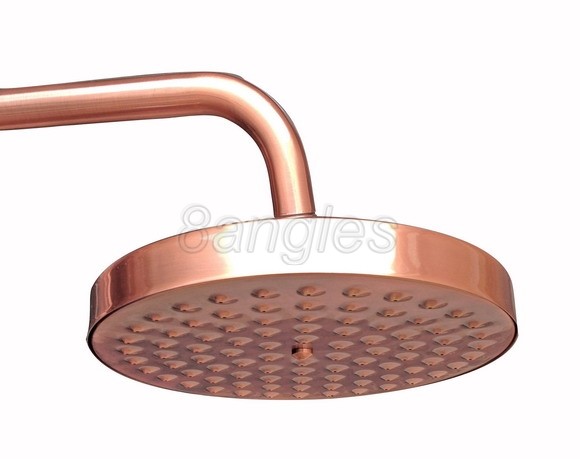 Antique Red Copper Bath Rain Shower Head System Set With Handshower Tub ...