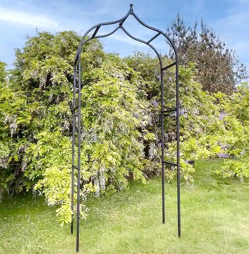 Tom Chambers Baroque Metal Garden Arch - Gothic Traditional Black ...