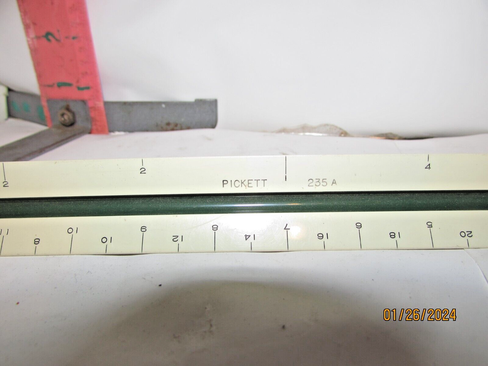 Vintage Triangular Scale PICKETT - 235A ARCHITECTS SCALE - Ruler Tool ...