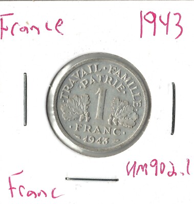 Coin France (Vichy) 1 Franc 1943 KM902.1 | eBay