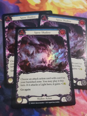 3x Spew Shadow Blue Foil Playset Monarch FAB Flesh and Blood TCG | eBay