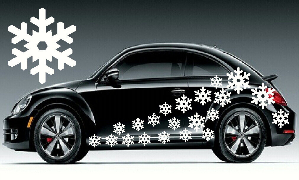 32 White Snowflake Car Sticker's,Window Stickers,Snowflake Decals ...