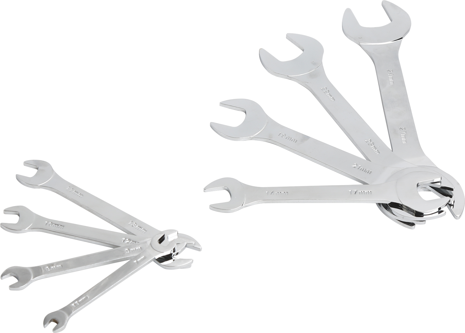 Portable 9-Piece Thin Open Double End Metric Wrench Set With Rolling ...