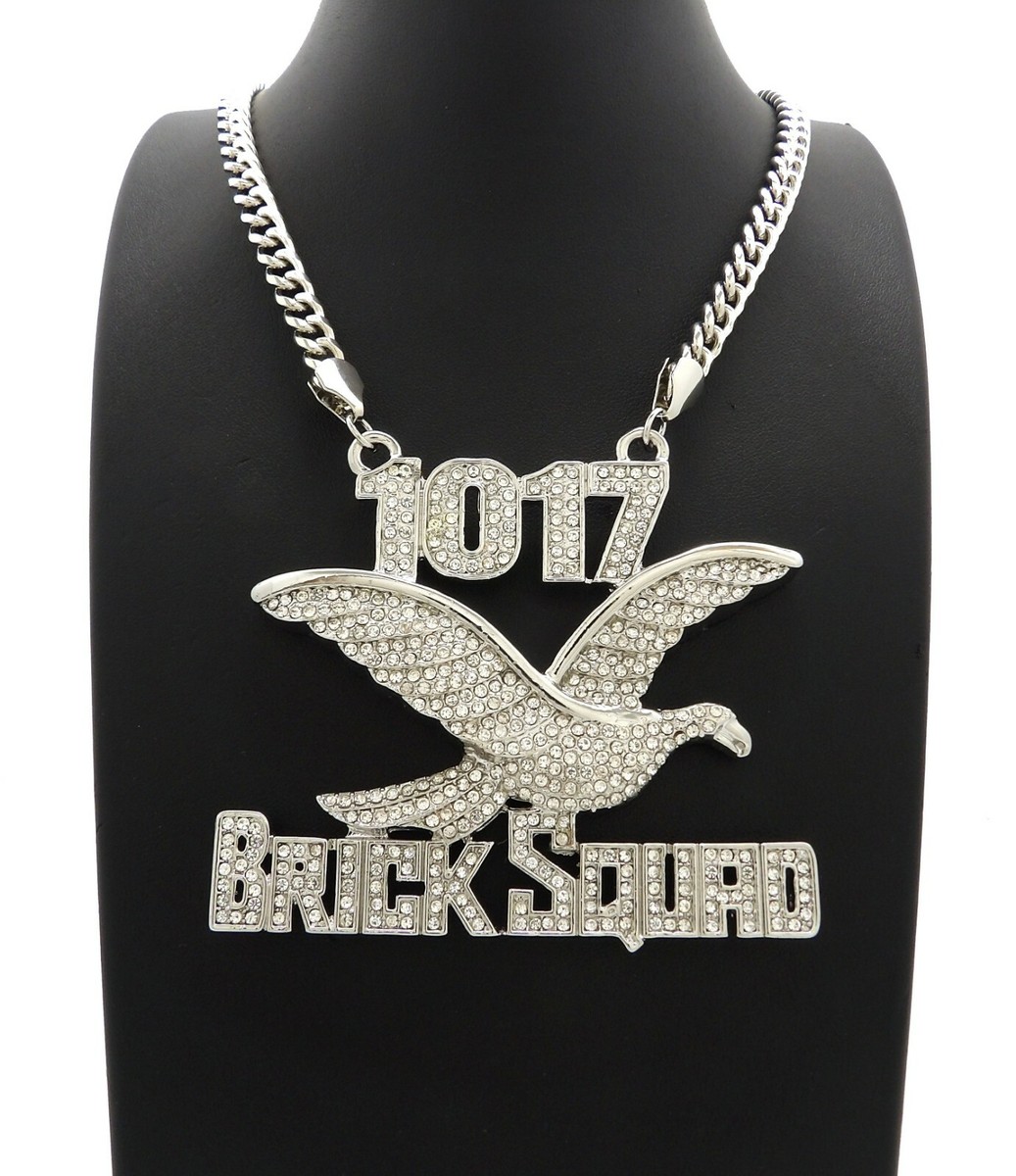 Brick Squad Bird Logo BLINGFACTORY Hip Hop Iced 1017 Brick Squad