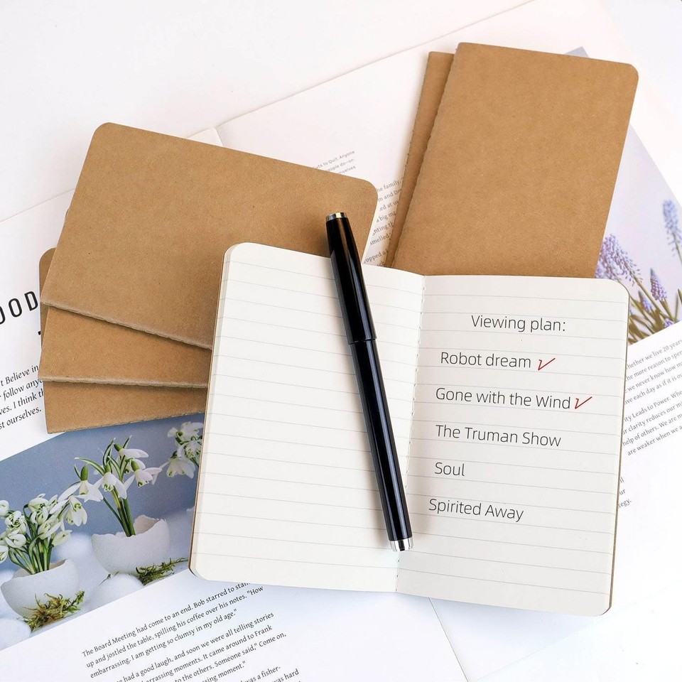 6 Pack Pocket Notebook Mini Notebooks Bulk 3.5 X 5.5 Inch Small Memo ...