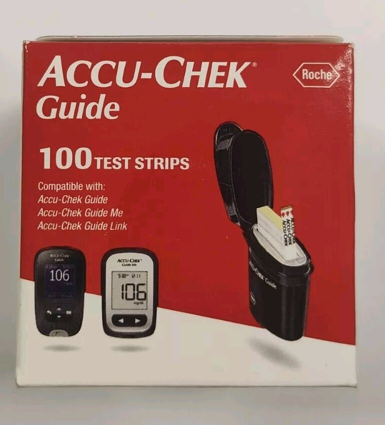 Accu Check Guide Diabetic Testing Strips (100ct) New In Box EXP 05/25 ...