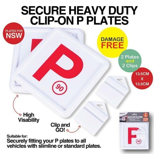 2 set RED P Plates Clip-On | Easy to Use 100% Brand New | eBay