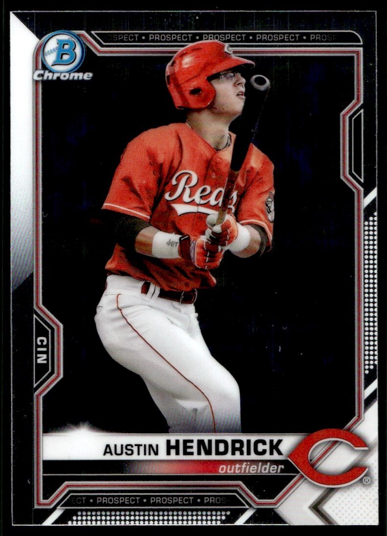 2021 Bowman Chrome Prospects Austin Hendrick G959 Cincinnati Reds #BCP ...