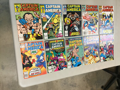 10 Captain America 338 339 340 343 346 350 357 365 366 368 Marvel ...