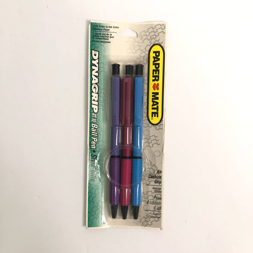 vintage paper mate dynagrip rt10 ball pen 1994 color ink air cushion ...