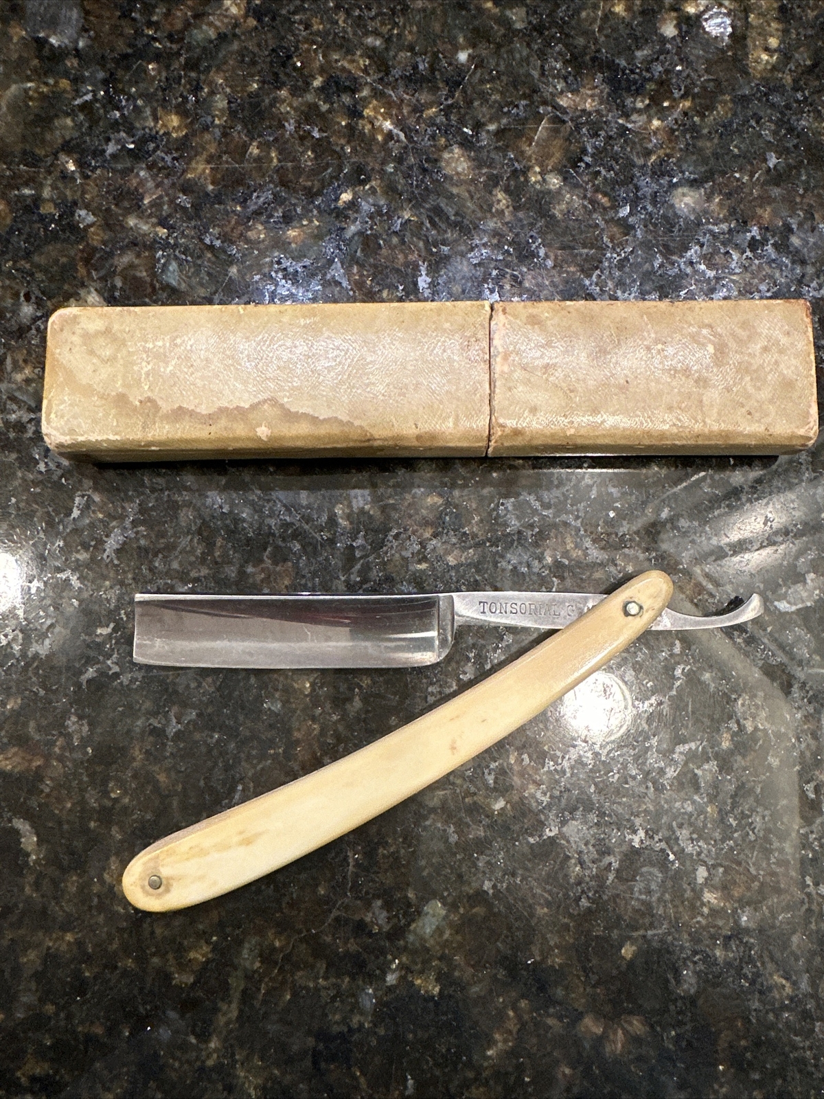 VINTAGE CHAS ADAMS SONS GERMANY TONSORIAL GEM STRAIGHT RAZOR | eBay