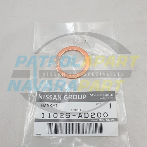 Genuine Nissan Navara D22 D40 R51 YD25 Sump Turbo Drain Washer Gasket ...