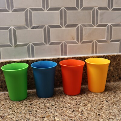 Tupperware Kids Bell Style Tumbler Cups 7oz Set Of 4 # 109-42, 42, 43 ...