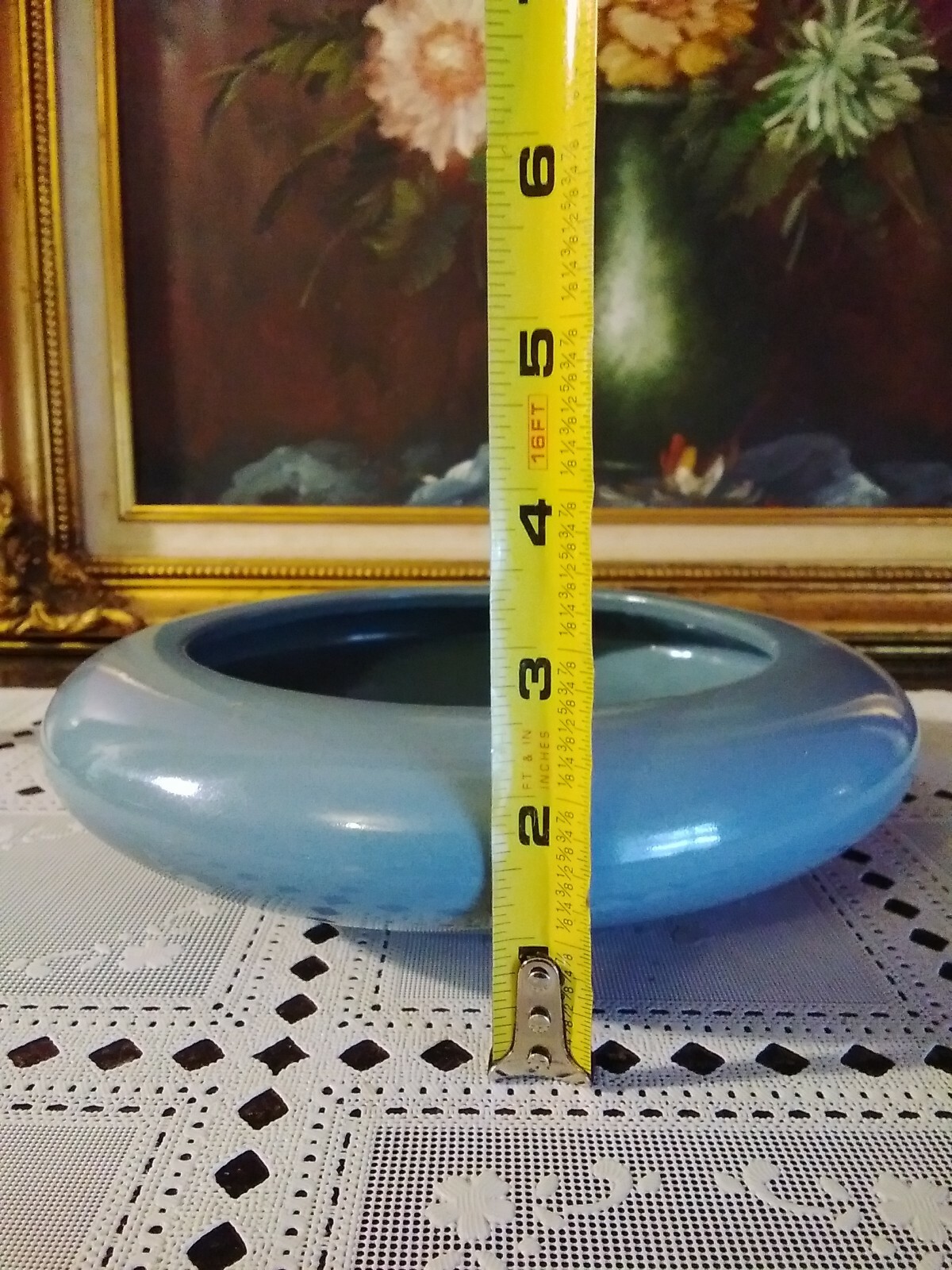 Vintage Cookson Pottery Round Blue Planter Bowl 8" | eBay