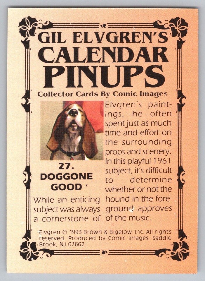2.5"x3.5" Trading Card - Gil Elvgren's Calendar Pinups 1993 - #27 ...